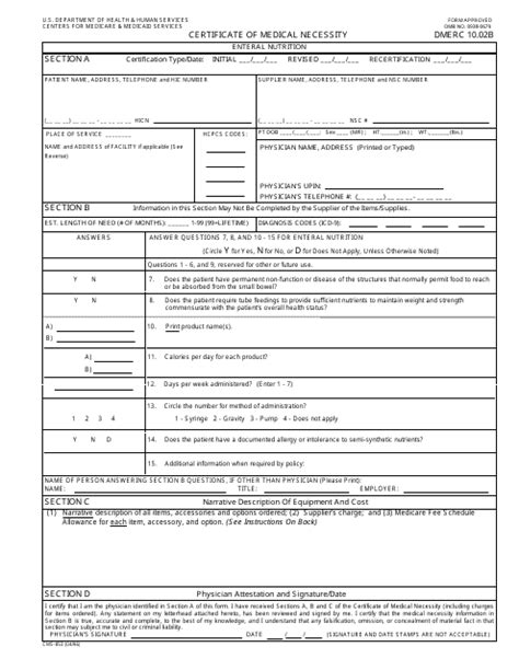 Cms 40 B Printable Form Printable Forms Free Online