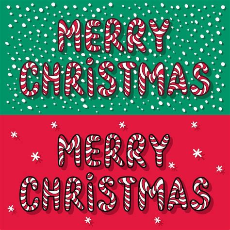 Premium Vector Merry Christmas Hand Lettering From Sugar Candy Cane