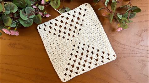 آموزش قلاب بافی موتیف مربع زیبا و پرکاربرد با بافت راحت، برای پتو و