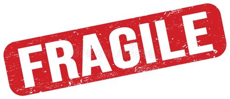 Fragile Text On Red Grungy Stamp Sign Stock Illustration Illustration