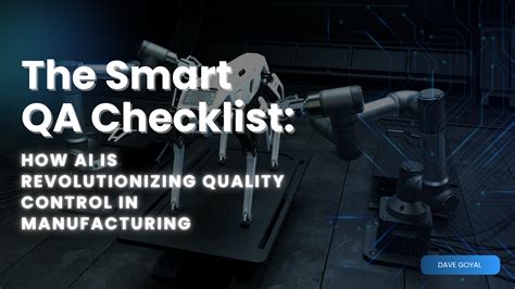 smart qa checklist how ai transforms manufacturing quality control