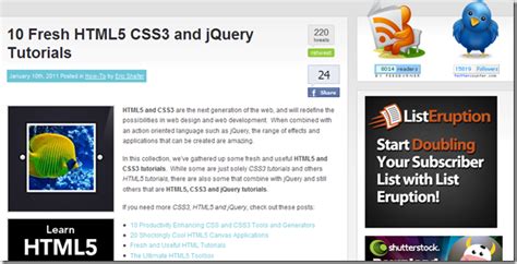 Unleashing HTML5 Articles Guides Resources Tutorials And Cheat