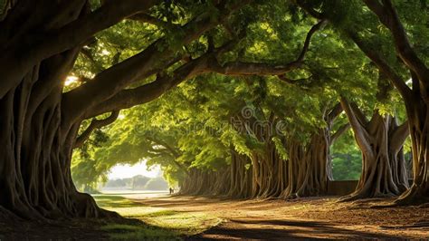 The Majestic Banyan Tree Stock Illustration Illustration Of