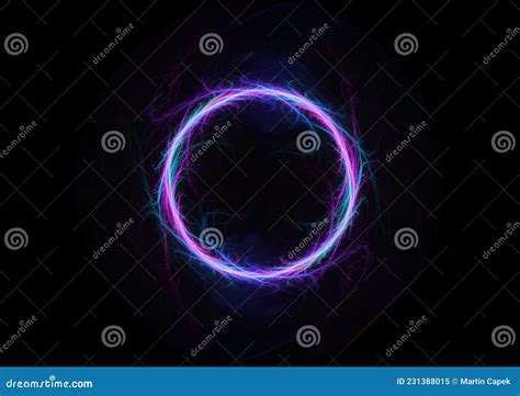 Fractal Lightning Background Electrical Abstract Stock Illustration