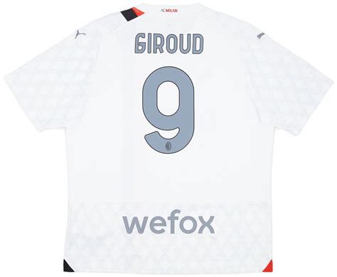 2023 24 Ac Milan Away Shirt Giroud 9 Xl