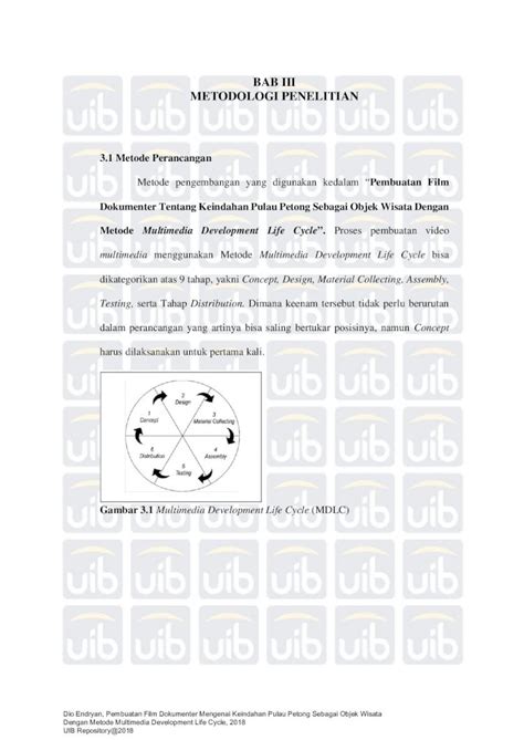 PDF BAB III METODOLOGI PENELITIAN UIBrepository Uib Ac Id S Chapter Pdf