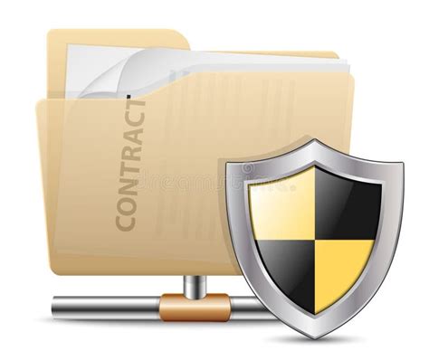 Network Folder Icon With A Protective Shield Folder Sharing Protection