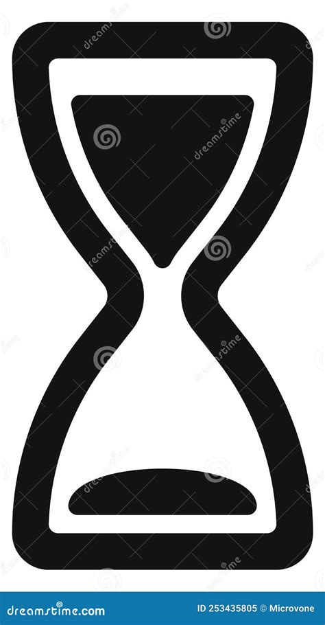 Hourglass Black White Vector Silhouette For Logo Or Pictogram