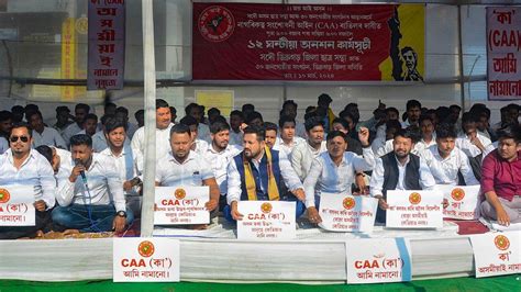 In Photos Anti Caa Protests Erupt Across Northeastern State Of Assam