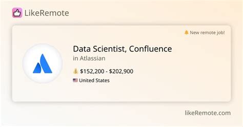 📩 Data Scientist Confluence At 🏢 Atlassian Salary 💰152200 202900 📍remote Job In 🇺🇸