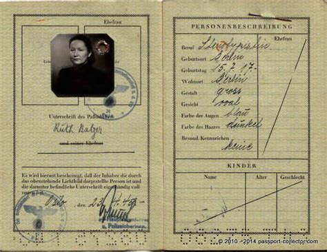 German Passport Issued By Ss In Oslo • Tom Topol © Copyright Passport