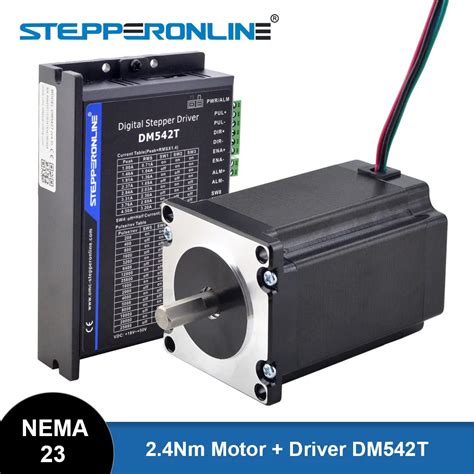 Stepperonline Nema 23 Stepper Motors 24nm 4a Open Loop Kit With