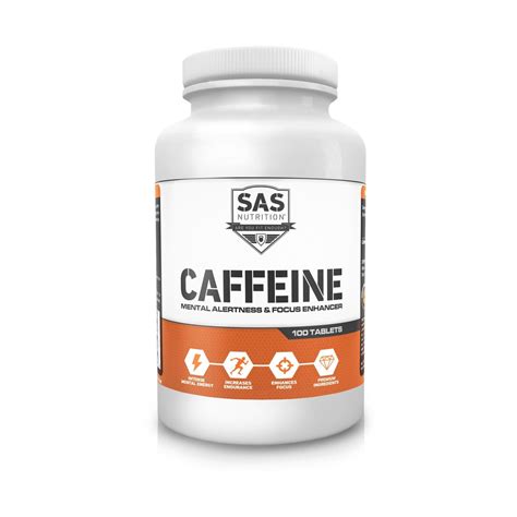 Caffeine 100 Tablets Fat Burners Weight Loss Sas Nutrition