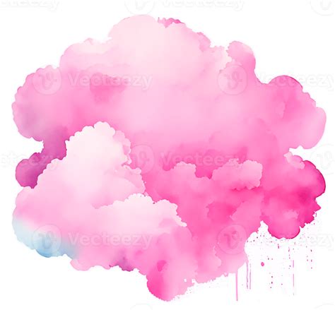 A Pink Watercolor Ink Stain Backdrop Element Ai Generative 27169191 Png