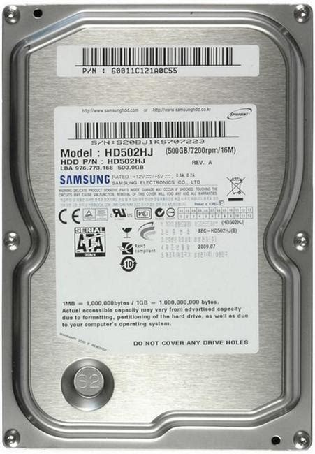 Жесткий диск , винчестер, б.у HDD SATA 3.5, 500 ГБ, Samsung ОПТ ...