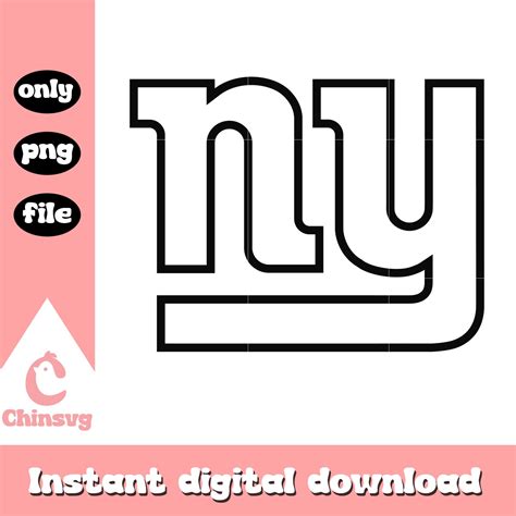 Ny Logo Outline Design Svg Nfl Team Logos Svg New York Giants Svg