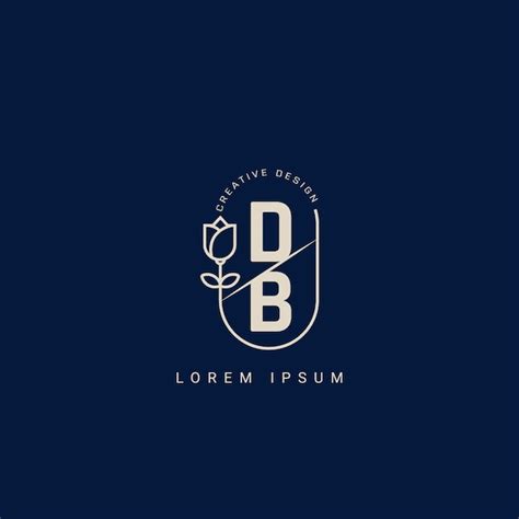 La Letra Db Y El Logotipo Creativo Bd Con El Concepto Floral De Belleza