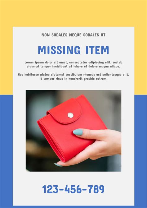 Lost Poster Template Printable Missing Dog Poster Presentation