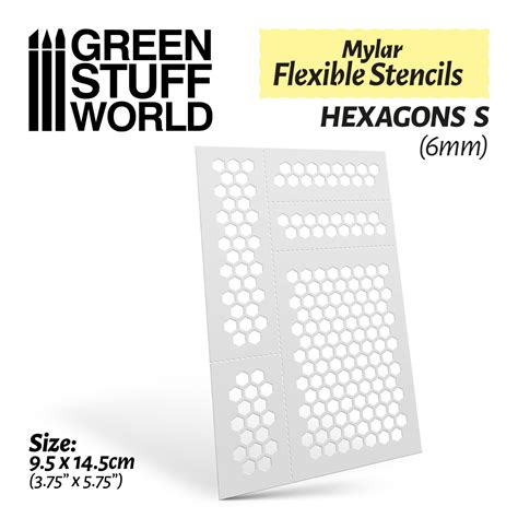 Flexible Stencils Hexagons S 6mm Gsw