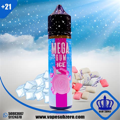 Mega Bubble Gum Ice 60 Ml Vape Subzero