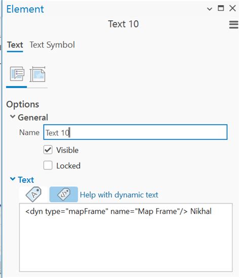 solved text element in layout showing error line under pl esri
