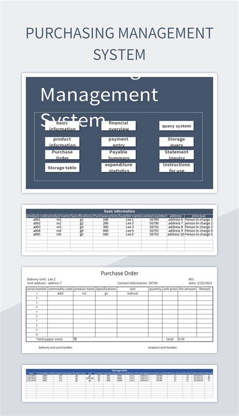 Free Purchasing Management Templates For Google Sheets And Microsoft Excel Slidesdocs