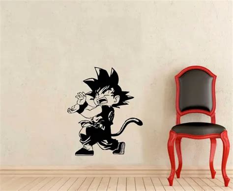 Goku Kame Hame Ha Dragon Ball Vinilo Pared Calco Sticker Negro