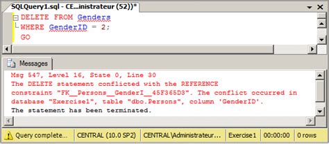 Microsoft SQL Server Lesson 24 Databases Constraints