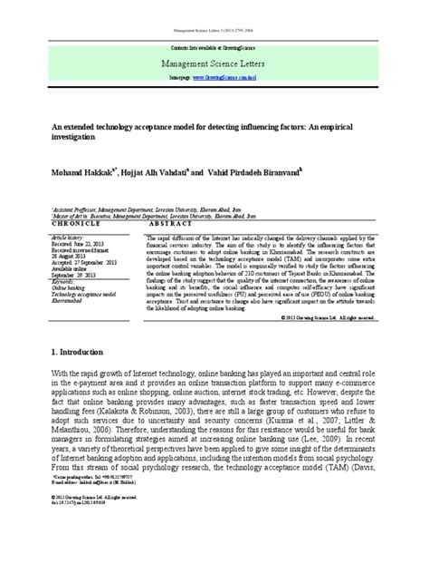An Extended Technology Acceptance Model For Detect Pdf Survey