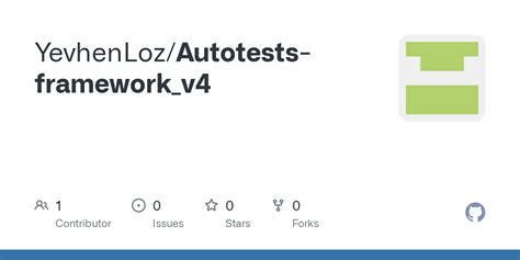 Github Yevhenloz Autotests Framework V4