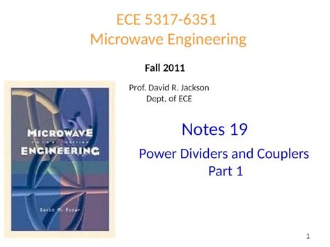 Pptx Notes 19 Ece 5317 6351 Microwave Engineering Fall 2011 Power