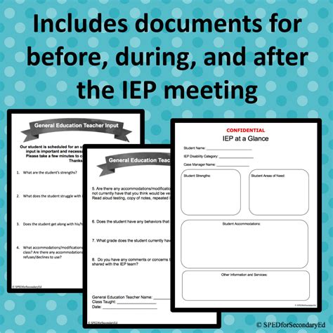 Special Education IEP Input Forms With IEP At A Glance And Caseload