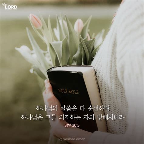 Yes Lord 말씀묵상 “하나님의 말씀은 다 순전하며 하나님은 그를 의지하는 자의 방패시니라”