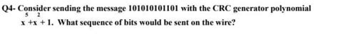 Solved Q4 Consider Sending The Message 101010101101 With