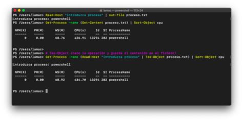 Ejercicios De Powershell Mostrar Los Procesos Ordenados Por Cpu Cuyo Nombre Indica El Usuario