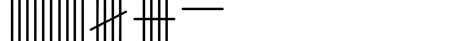 Tally Mark Font Moplabm