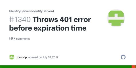 Throws 401 Error Before Expiration Time · Issue 1340 · Identityserver