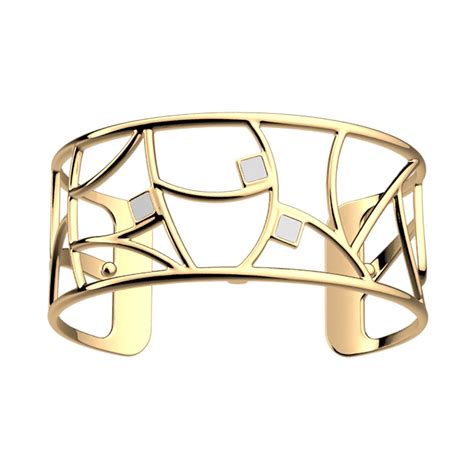 Bracelet jonc Les Georgettes Charleston argenté 25mm Collection Les