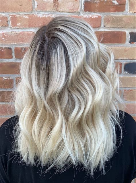Root Smudge And Icy Blonde Bleach Blonde Hair With Roots Ice Blonde Hair