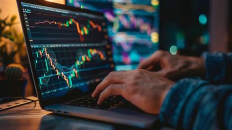 premium photo a person is examining complex financial data on