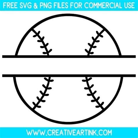 Baseball Split Monogram Svg Free Svg Files