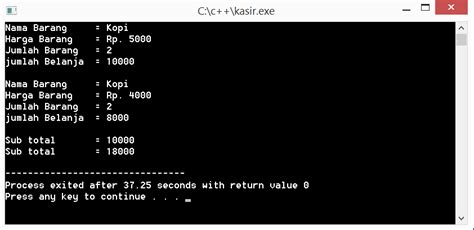 Contoh Program C Tentang Kasir Sederhana Kelas Programmer Riset