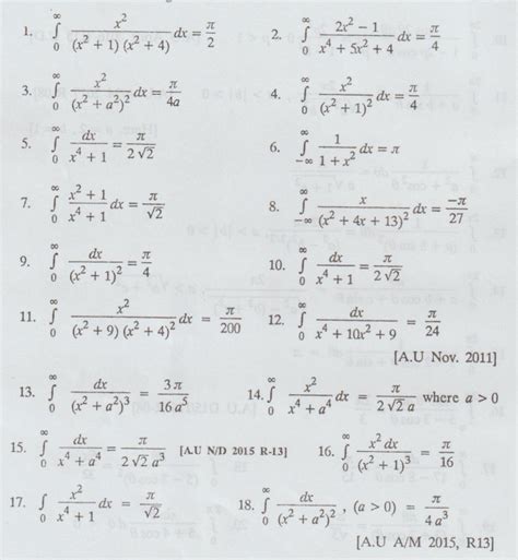 Exercise 4 4 Contour Integration Problems With Answer