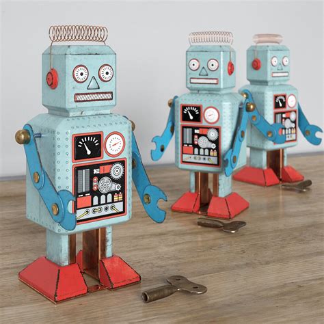 Retro Tin Toy Robots 3d 모델 다운로드 취미 On