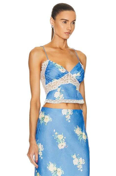 Loveshackfancy Spritely Cami Top In Blueberry Lemonade Fwrd