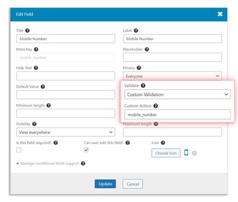 Fields Validation Ultimate Member