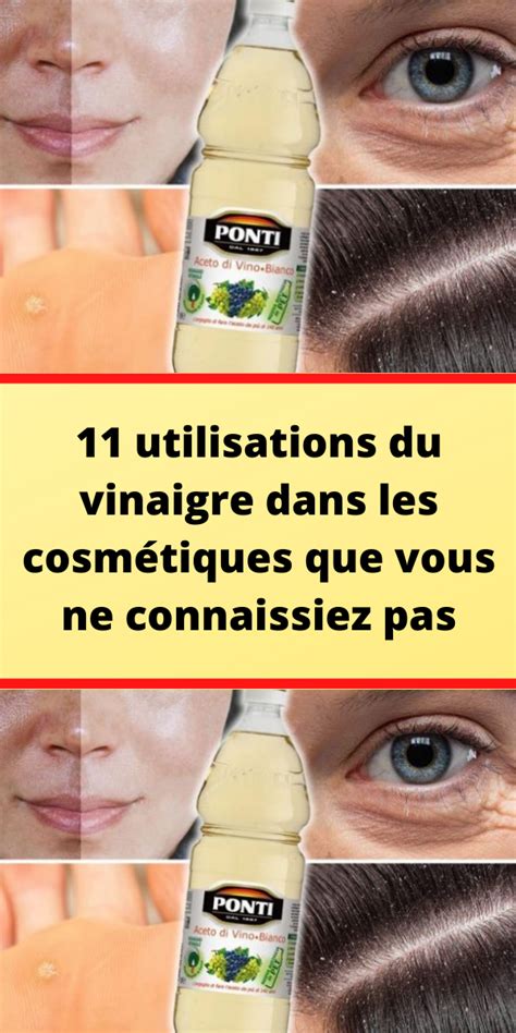 11 utilisations du vinaigre dans les cosmétiques que vous ne
