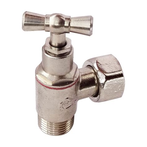 Robinet De Wc Équerre Laiton Nickelé M12 17 Ecrou Prisonnier 12 17 Bricoman