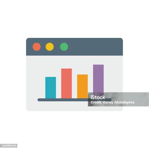 브라우저 웹 사이트 차트 아이콘 Ui 및 Ux 웹 사이트 또는 모바일 응용 프로그램에 대한 인터넷 익스플로러 아이콘의 간단한 색상 벡터 요소 0명에 대한 스톡 벡터 아트 및