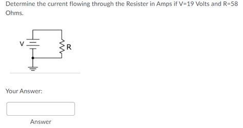 Solved Determine The Current Flowing Through The Resister In